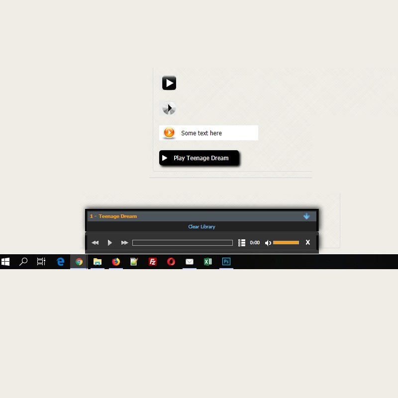 One item display for AudioFly